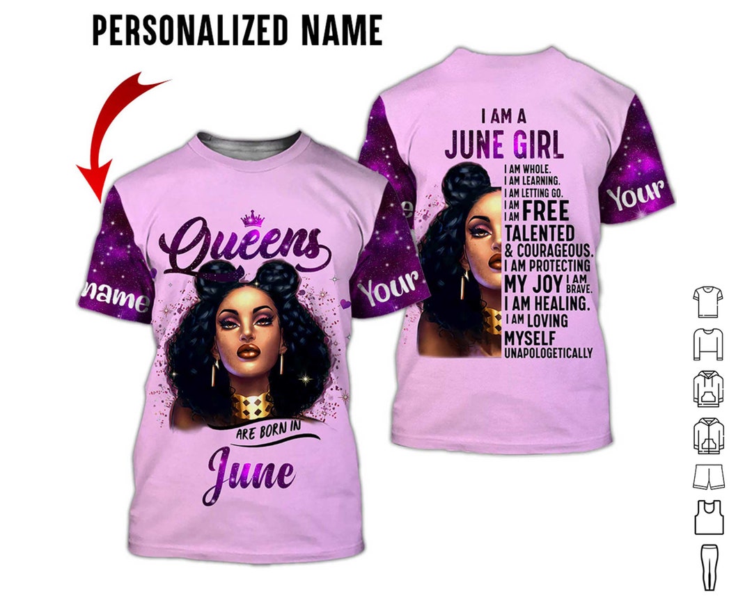 June Women, June Birthday Shirt, Birthday Gift for Women Born in June ...