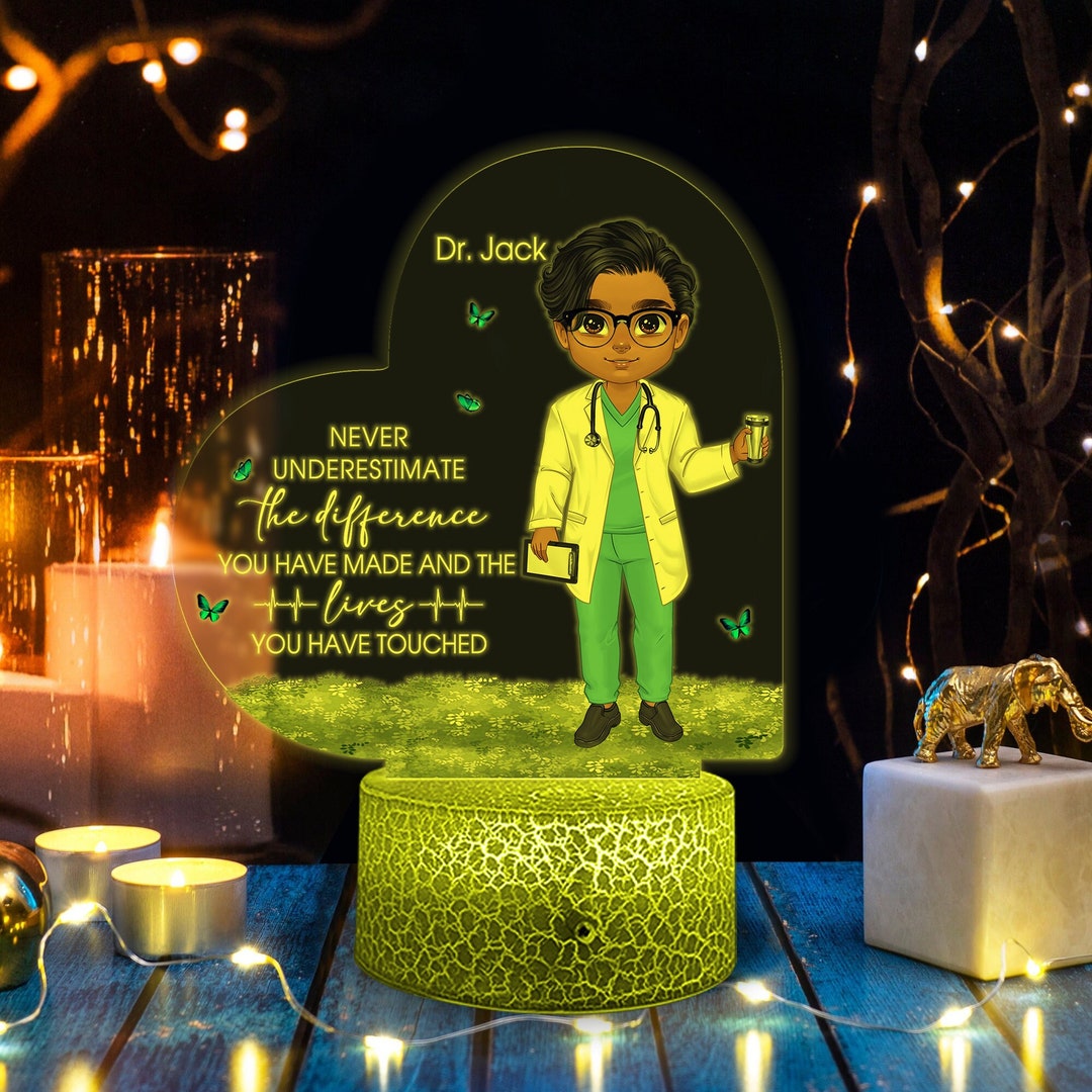 Personalized Doctor 3D Led Night Light , Gift for Doctor, Doctor ...
