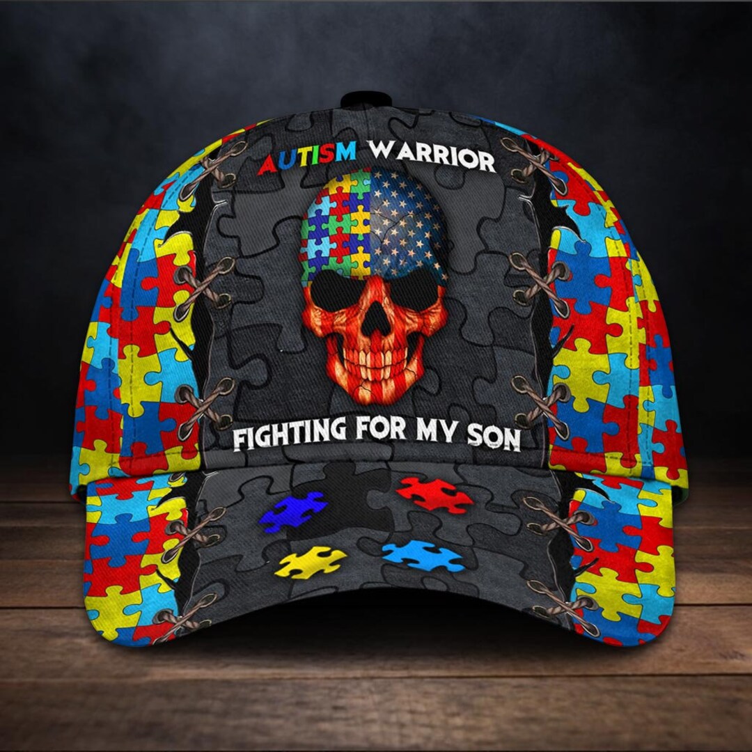 Personalized Autism Awareness Cap, Autism Warrior Cap, Fighting for My ...