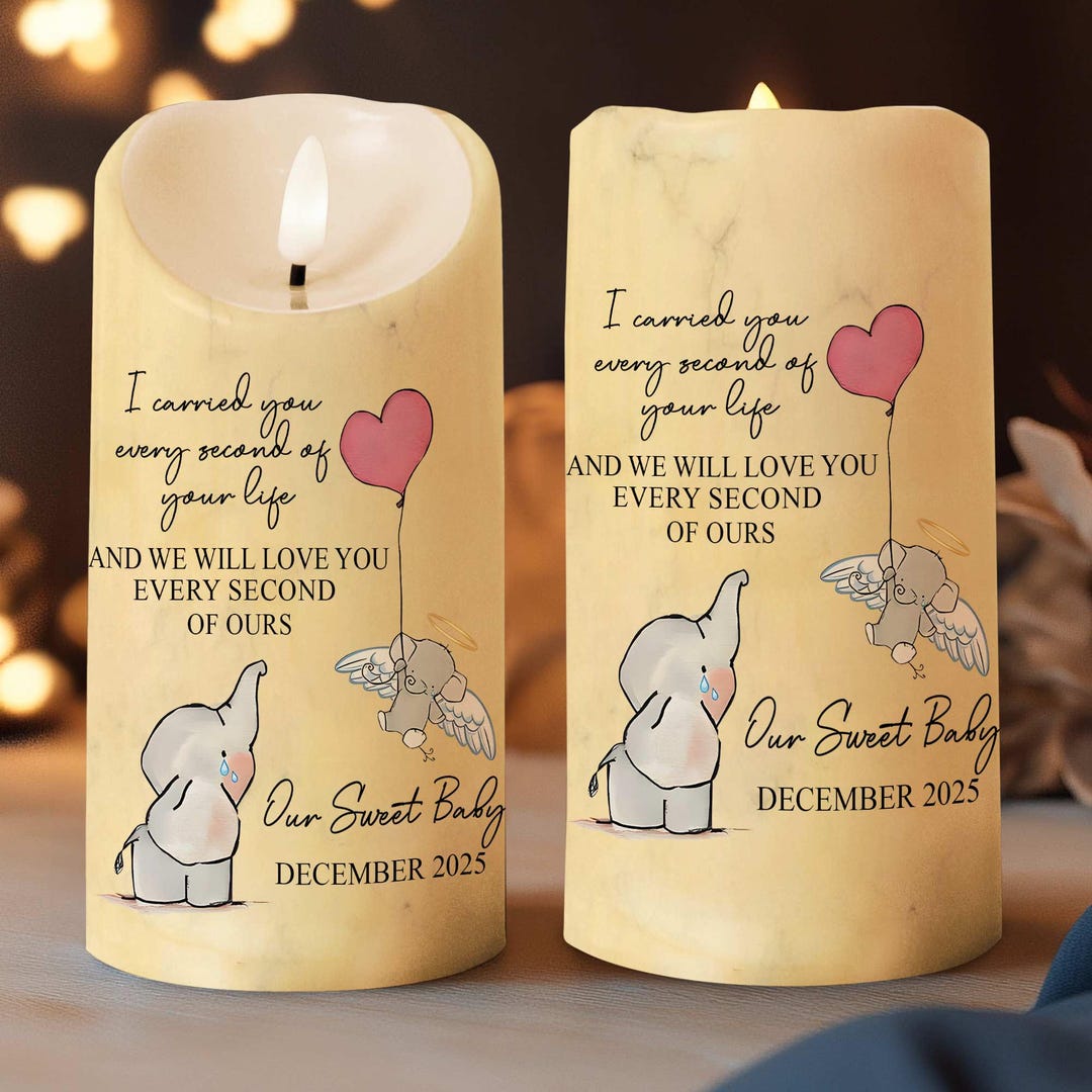 Personalized Baby Memorial LED Candle, Loss of Infant Child Candle ...