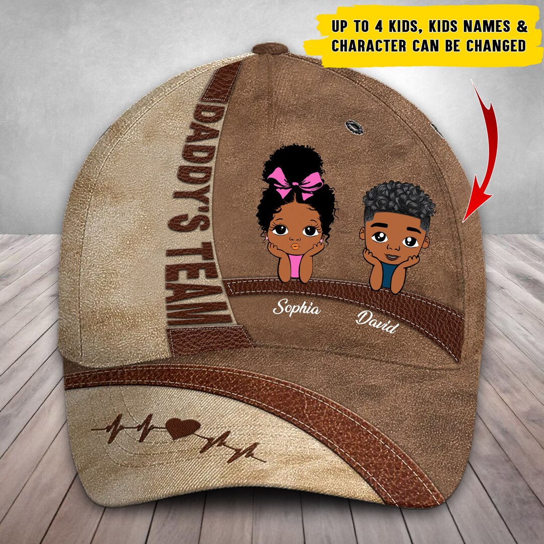 Personalized Dad Cap, Custom Dad and Kids Names Cap, Best Dad Ever Hat ...