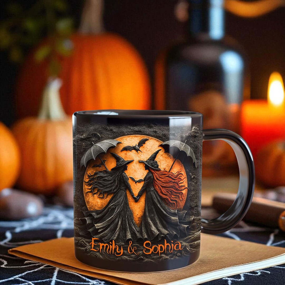 Personalized Witch Friends Mug, Custom Halloween Witchy Gifts for ...