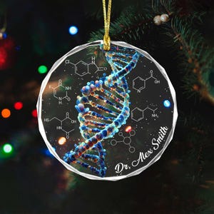 Personalized DNA Glass Ornament, Chemical Engineer Gifts, Analytical ...
