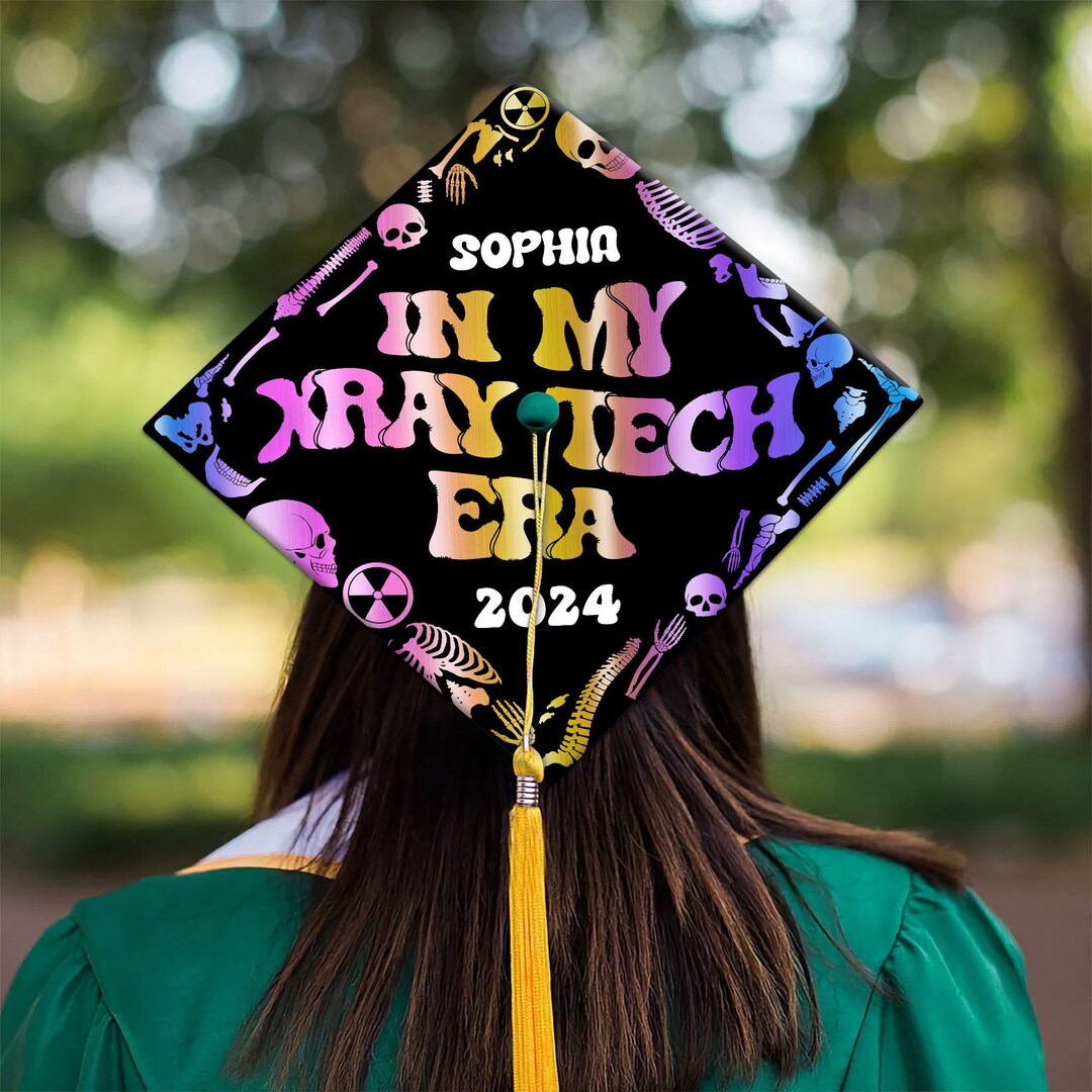 Personalized in My X-ray Tech Era Graduation Cap Topper Radiologic ...
