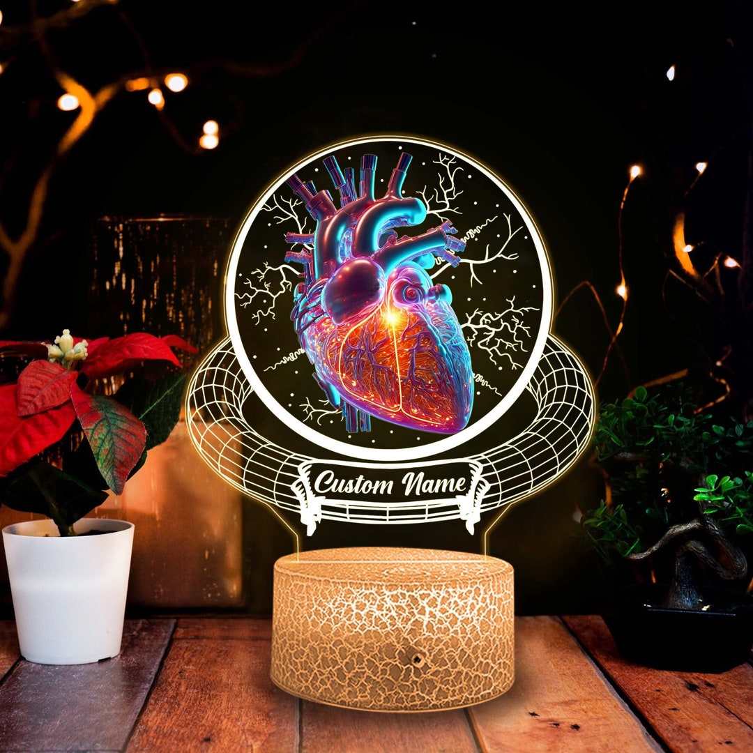 Custom Cardiologist Night Light, Cardiologist 3D Lamp, Nurse Graduation ...