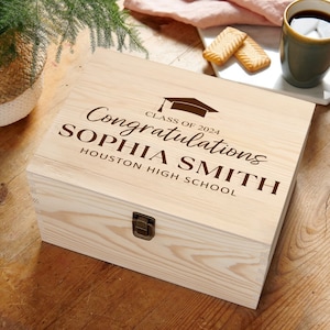 Personalized Graduation Keepsake Box, Graduation Memory Box, Graduation ...