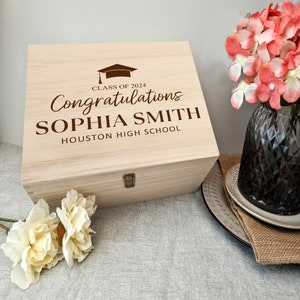 Personalized Graduation Keepsake Box, Graduation Memory Box, Graduation ...