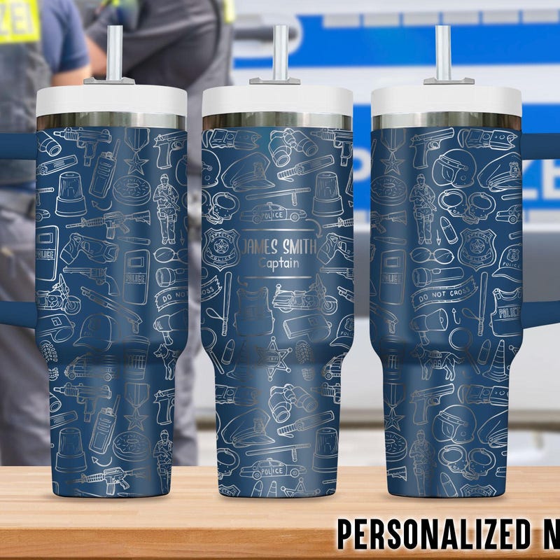 Police Officer Theme Cup - Etsy