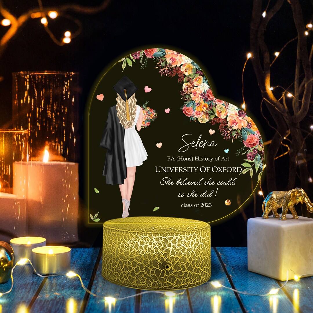 Personalized Graduation 3D Led Light Night, 3D Lamp Graduation Gift for ...