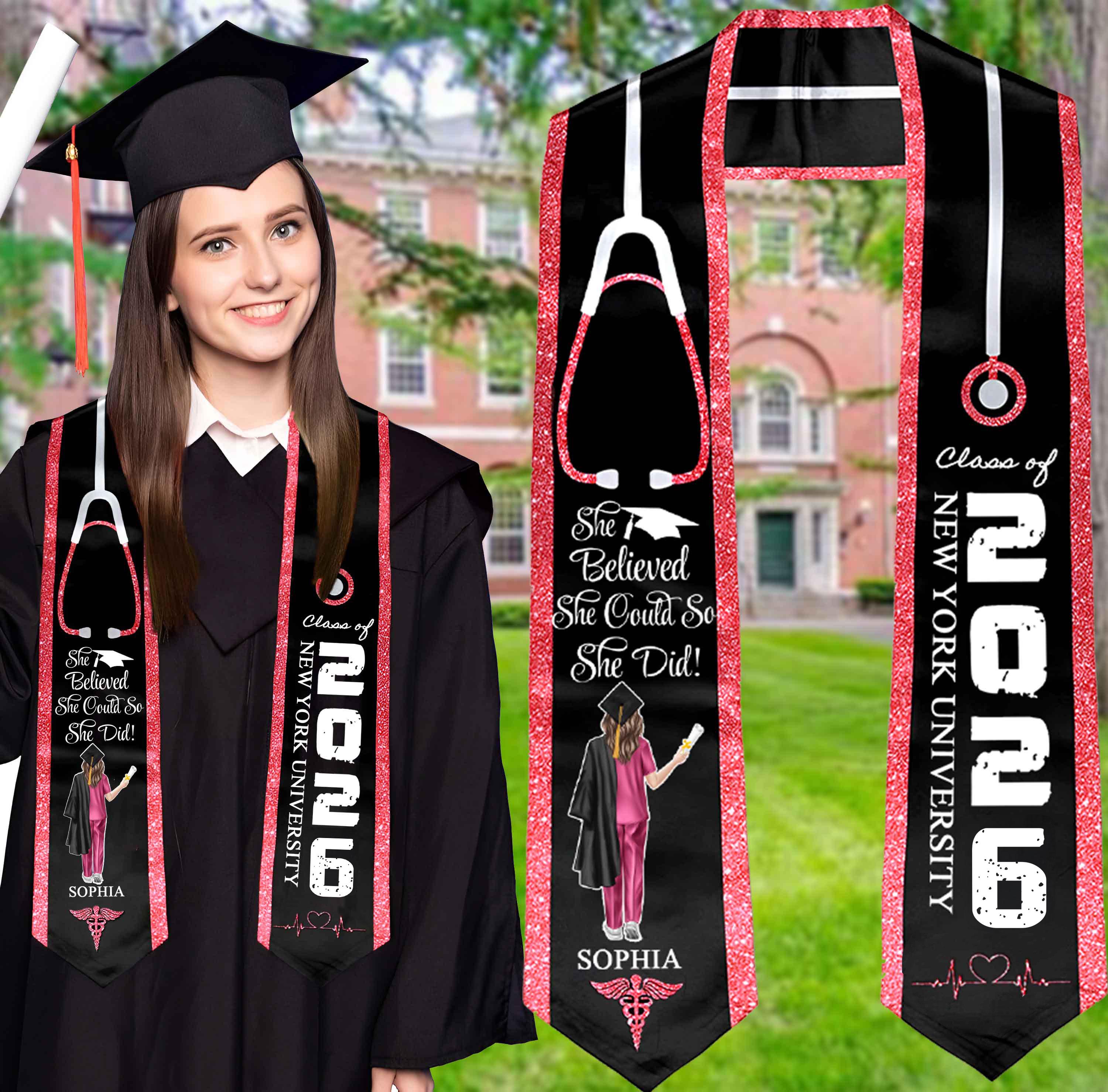 Personalized Nurse Graduation Stoles, Custom Graduation Sashes, Nursing ...