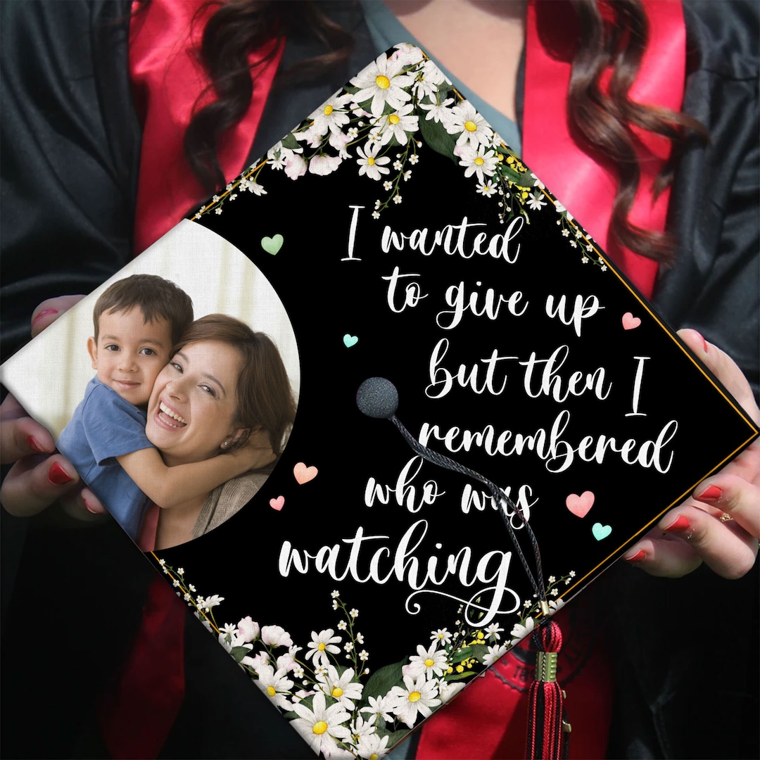 Custom Photo Memorial Cap Decoration, Personalized Memories Graduation ...