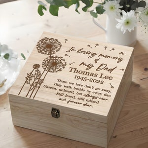 Personalized Memorial Memory Keepsake Box, Custom Keepsake Box for ...
