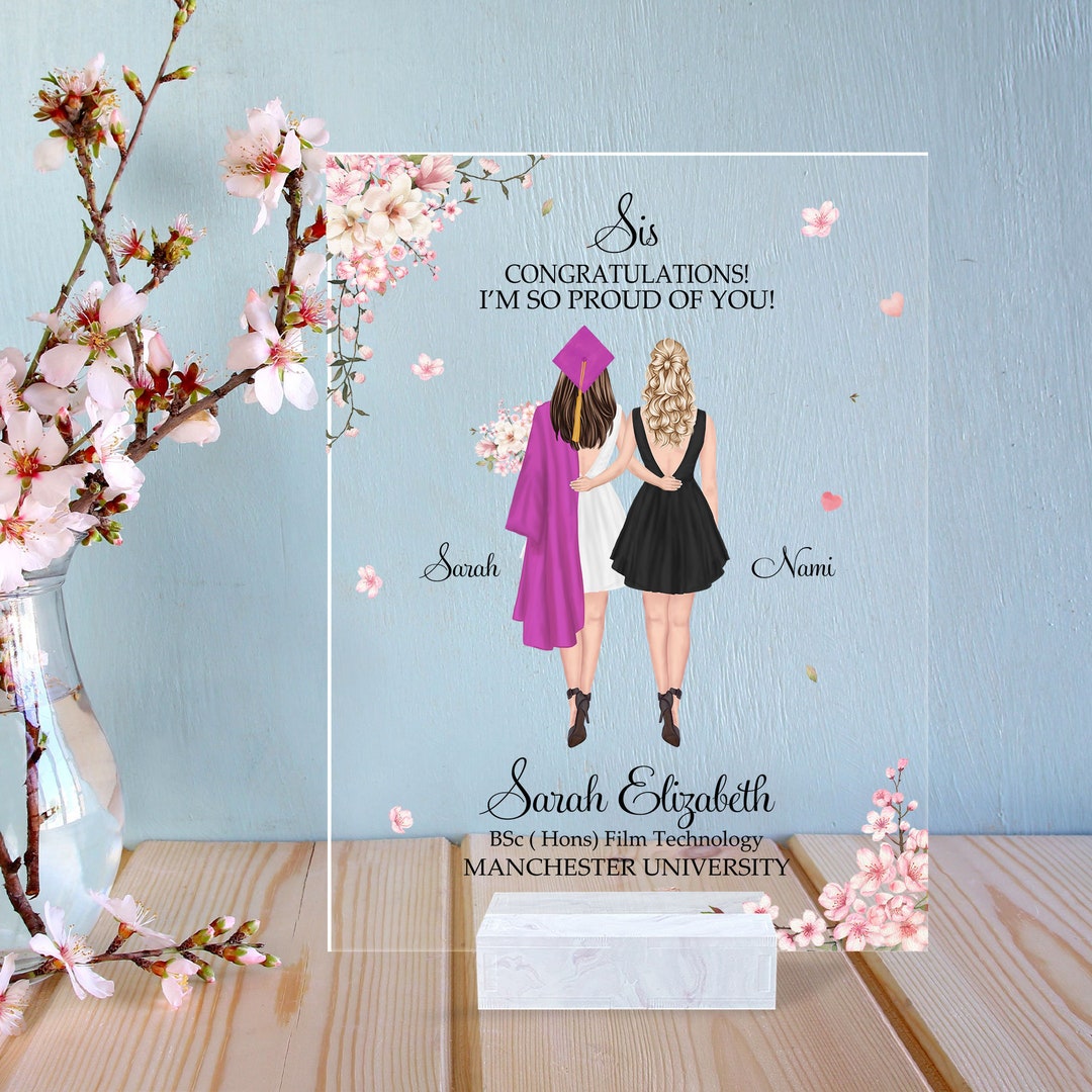 Personalized Sister Graduation Print Rectangle Plaque, Graduate to My ...