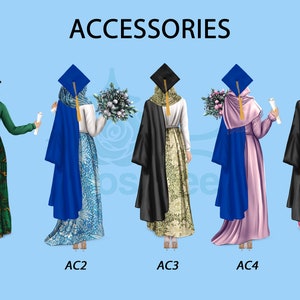 Personalized Muslim Graduation Cap Topper, Muslim Graduation Gift ...