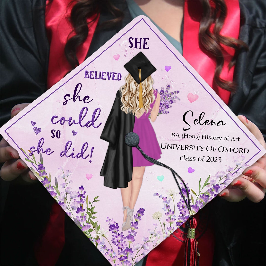 Personalized Grad Cap Topper, Black Queen Graduation Cap Topper, Class ...