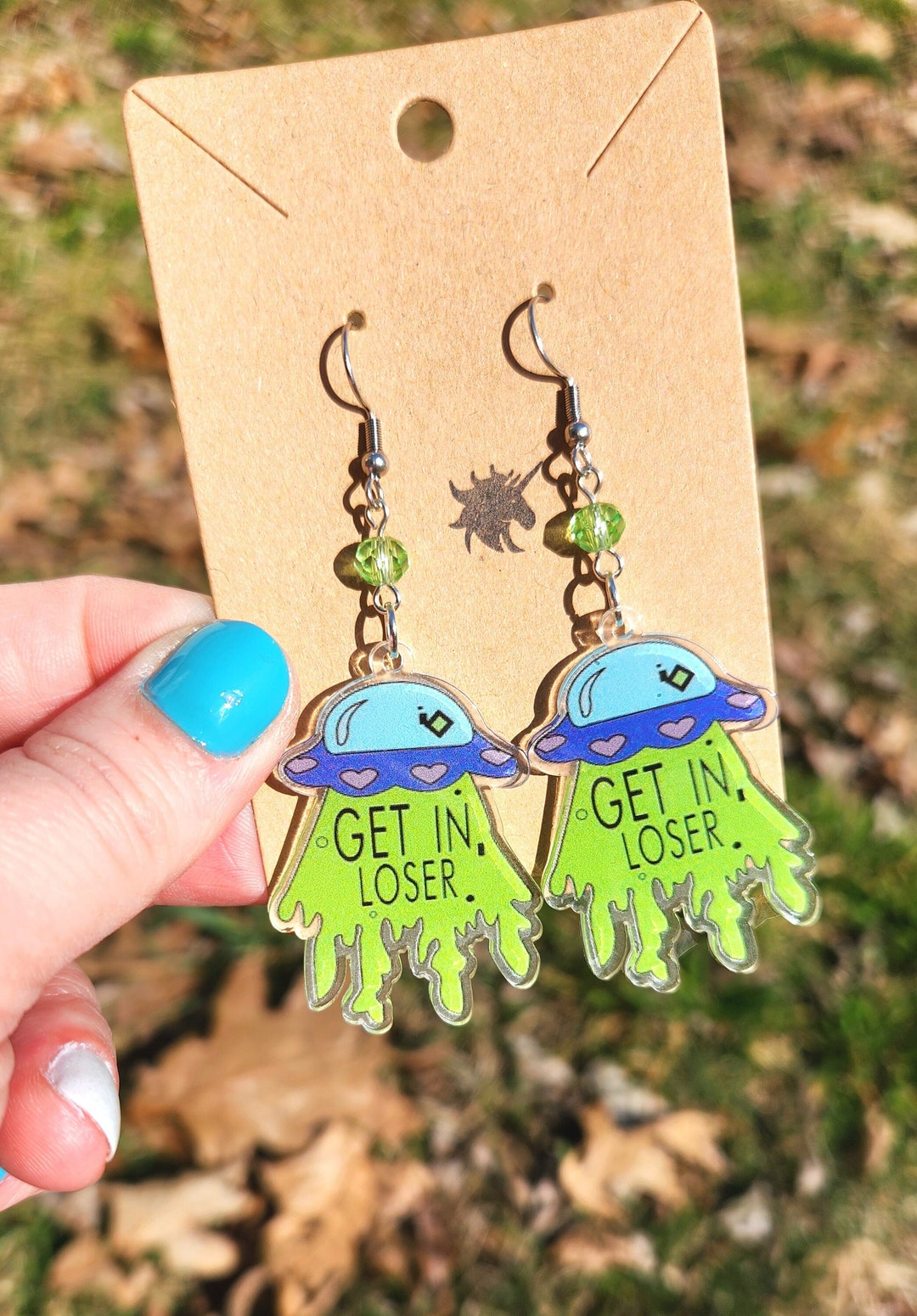 Ufo Earrings, Alien Earrings, Alien Abduction, Space Earrings - Etsy