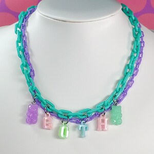 Pastel Goth Necklace, Yami Kawaii Chunky Chain, Soft Grunge, Decora Kei ...