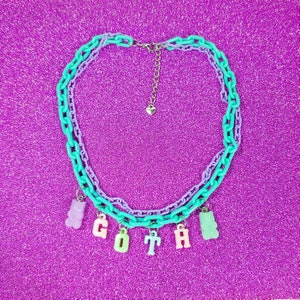 Pastel Goth Necklace, Yami Kawaii Chunky Chain, Soft Grunge, Decora Kei ...