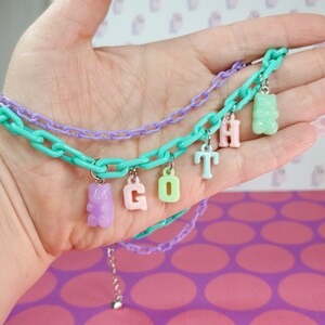 Pastel Goth Necklace, Yami Kawaii Chunky Chain, Soft Grunge, Decora Kei ...