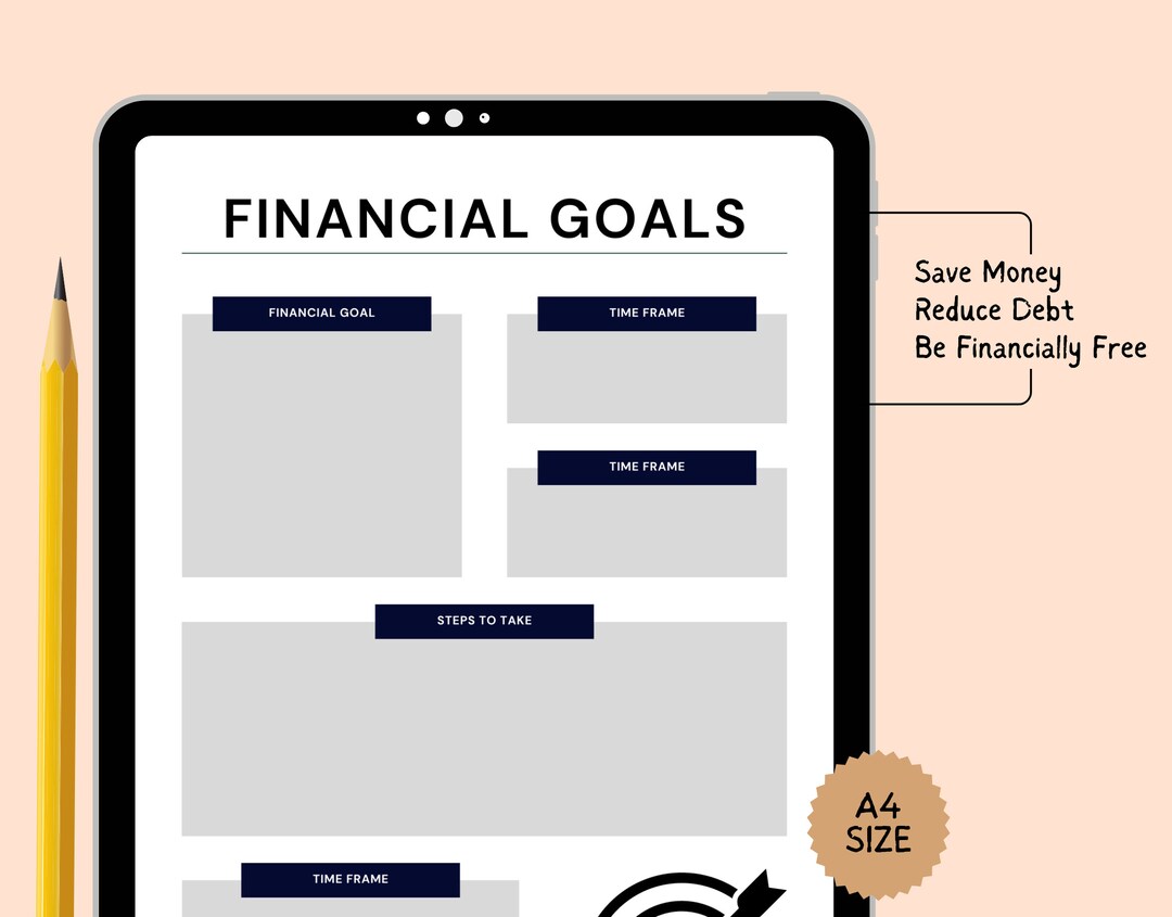 Fillable Financial Goals Printable Planner - Etsy