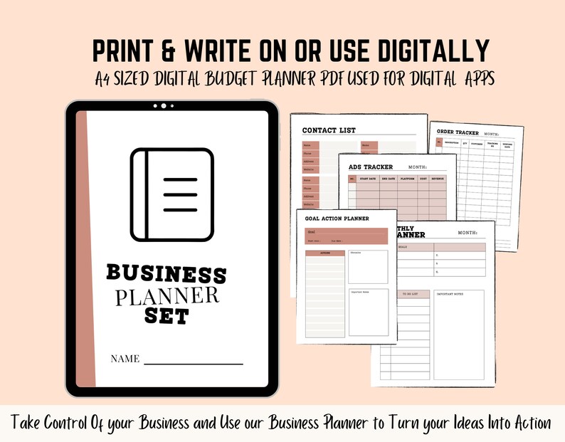 Printable Small Business Planner Set , Financial Tracker, Business ...