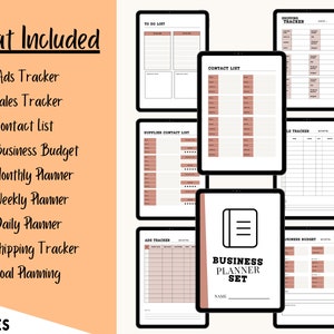Printable Small Business Planner Set , Financial Tracker, Business ...