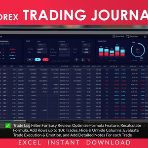 Forex Trading Journal Excel Template: 2026 Crypto, CFD, Stock Market ...
