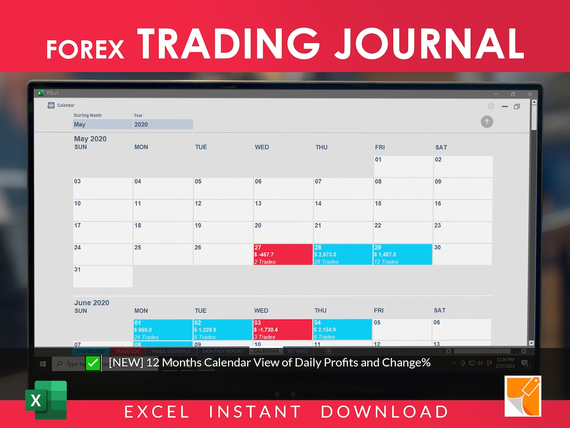 Forex Trading Journal Template, Crypto, CFD Trading, Stock Market ...