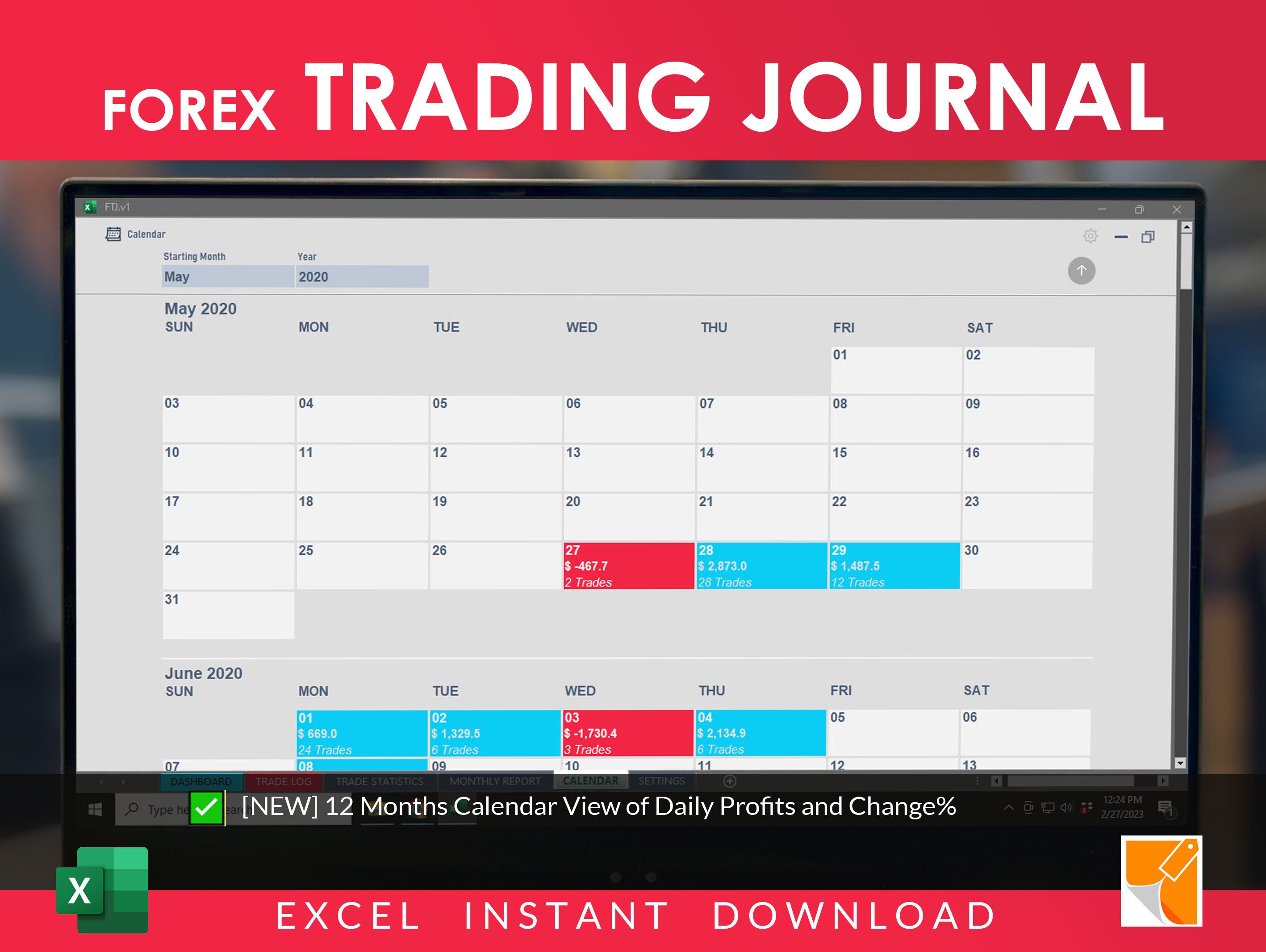 Forex Trading Journal Template: Crypto, CFD, Stock Market (excel) - Etsy