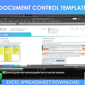 Document Control Template: Project Management Spreadsheet (instant ...