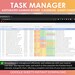 Task Manager Google Sheet Template: Kanban Board, Gantt Chart (instant ...