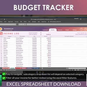 Budget Tracker Spreadsheet, 2025 Monthly Budget Template, Budget ...