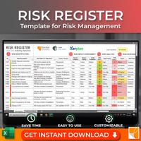 Risk Register & RAID Log Template: Project Management (digital Download ...