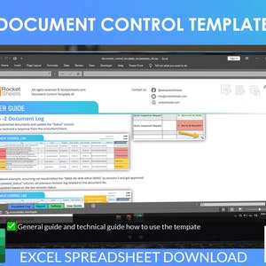 Document Control Template: Project Management Spreadsheet (instant ...