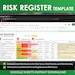 Risk Register Google Sheets Template, Risk Management, PMBOK Guide Tool ...