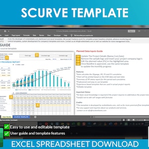 S-curve Project Management Excel Template (digital Download) - Etsy