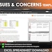 Issues and Concerns Excel Template: Project Management Tracker (instant ...