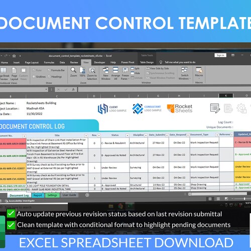 Document Control Template Document Management Tools Project - Etsy Document Control Template Document Management Tools Project - Etsy