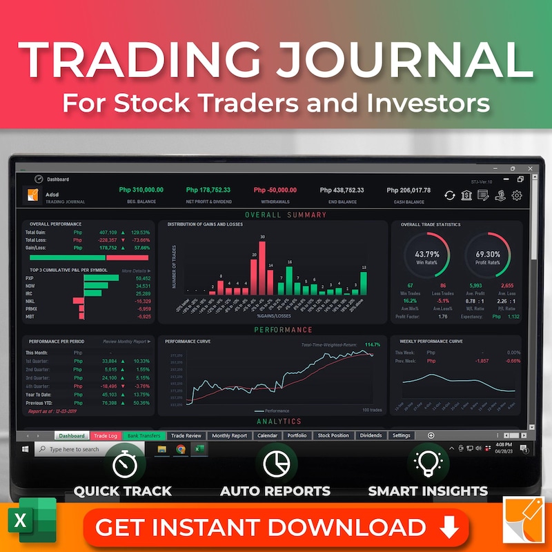 Trading Journal Template - Etsy