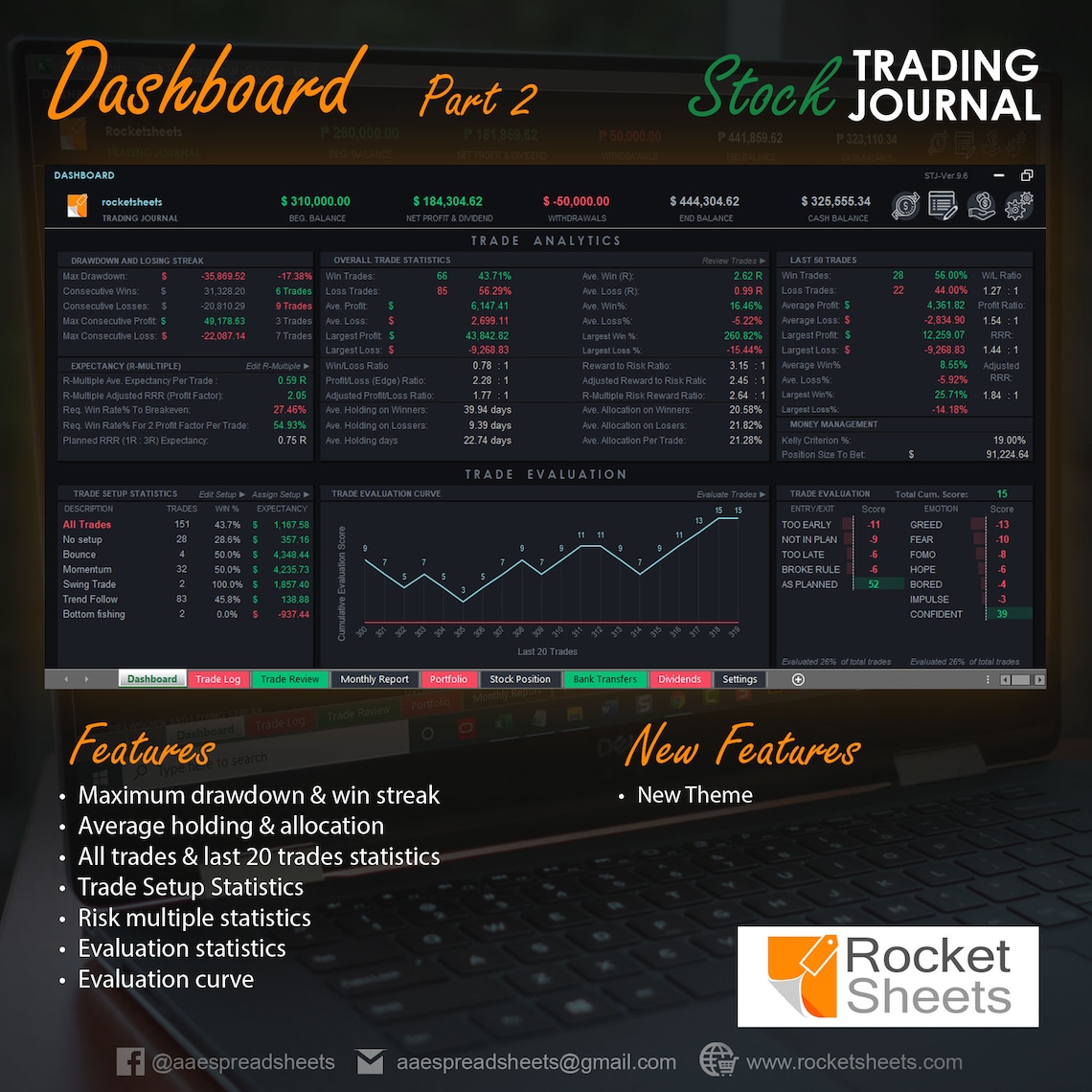 Stock Trading Journal Excel Template Download for Stock Market - Etsy