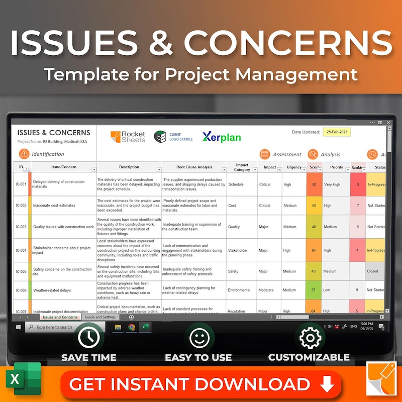 Excel Template - Etsy