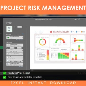 Project Risk Management Template, PMBOK Guide Tool, Risk Register Excel ...