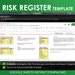 Risk Register Google Sheets Template, Risk Management, PMBOK Guide Tool ...