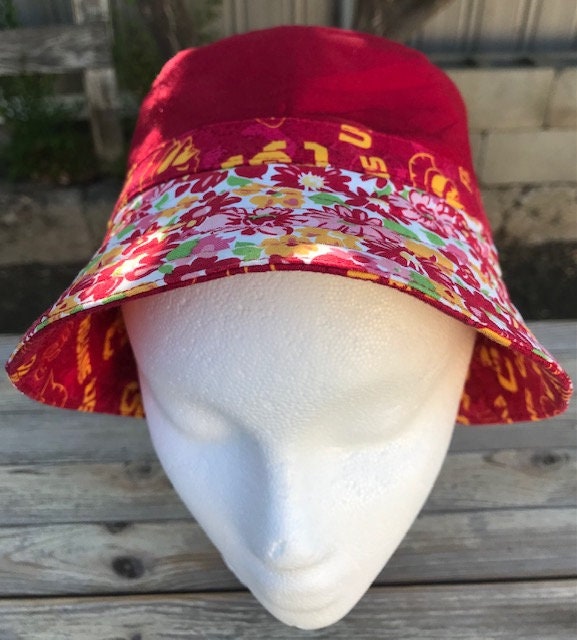 USC Bucket Hat, Reversible, USC Cardinal and Gold, Cotton Light Weight ...