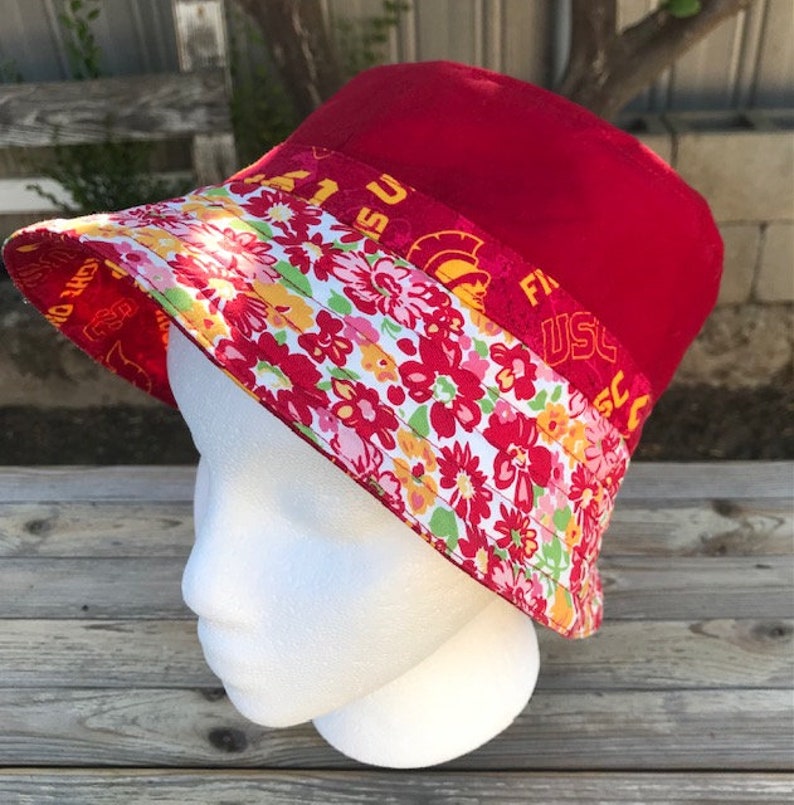 USC Bucket Hat, Reversible, USC Cardinal and Gold, Cotton Light Weight ...