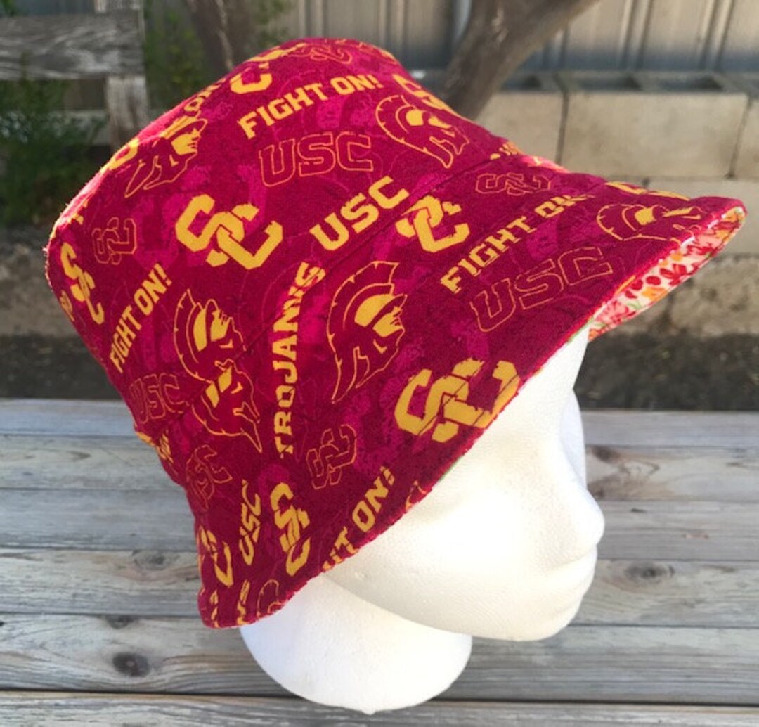 USC Bucket Hat, Reversible, USC Cardinal and Gold, Cotton Light Weight ...