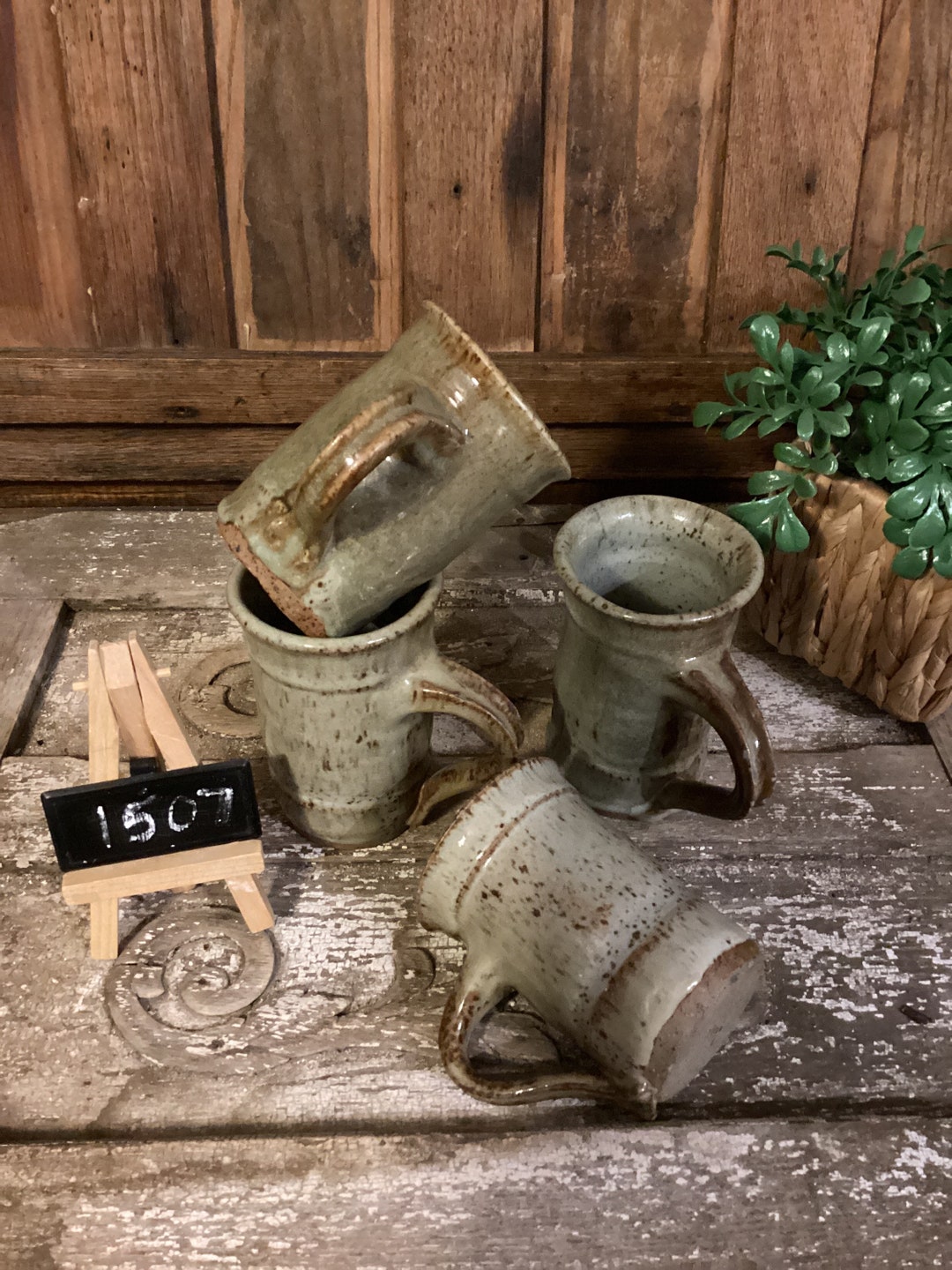 Pottery Mugs, Vintage Earth Tone Coffee Mugs - Etsy