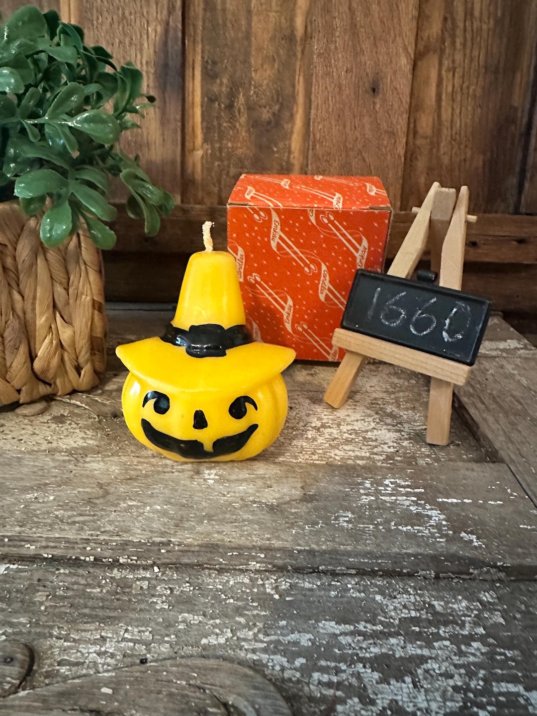 Vintage Emkay Witch-o-lantern Candle With Box - Etsy