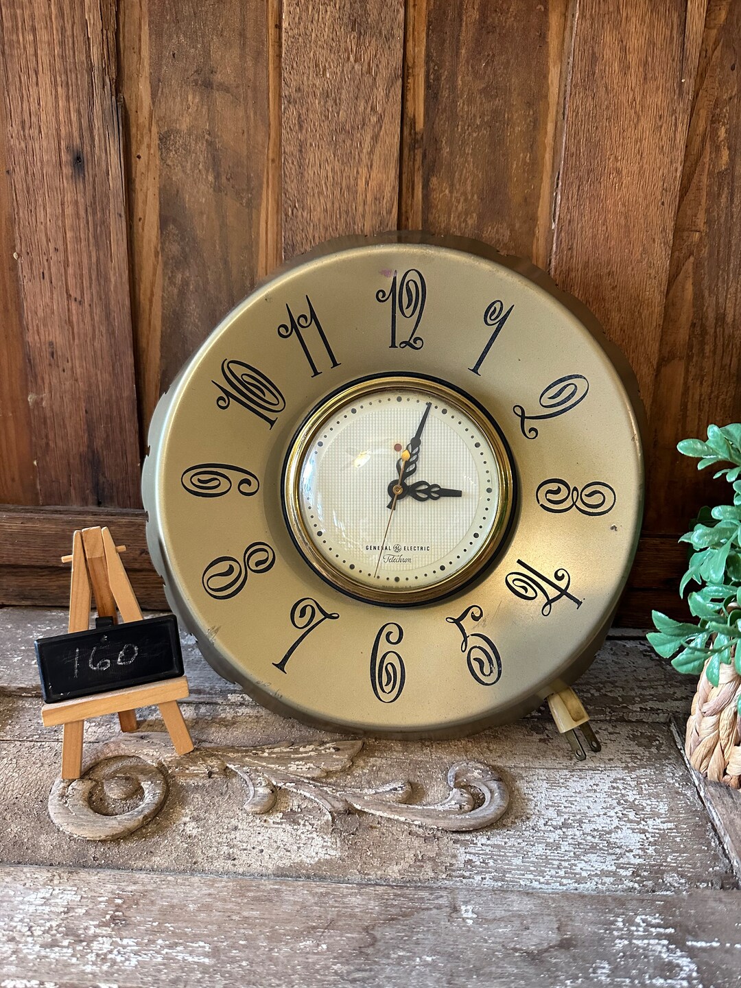 General Electric Telechron Bottle Cap Clock, Mid Century Electric Wall ...