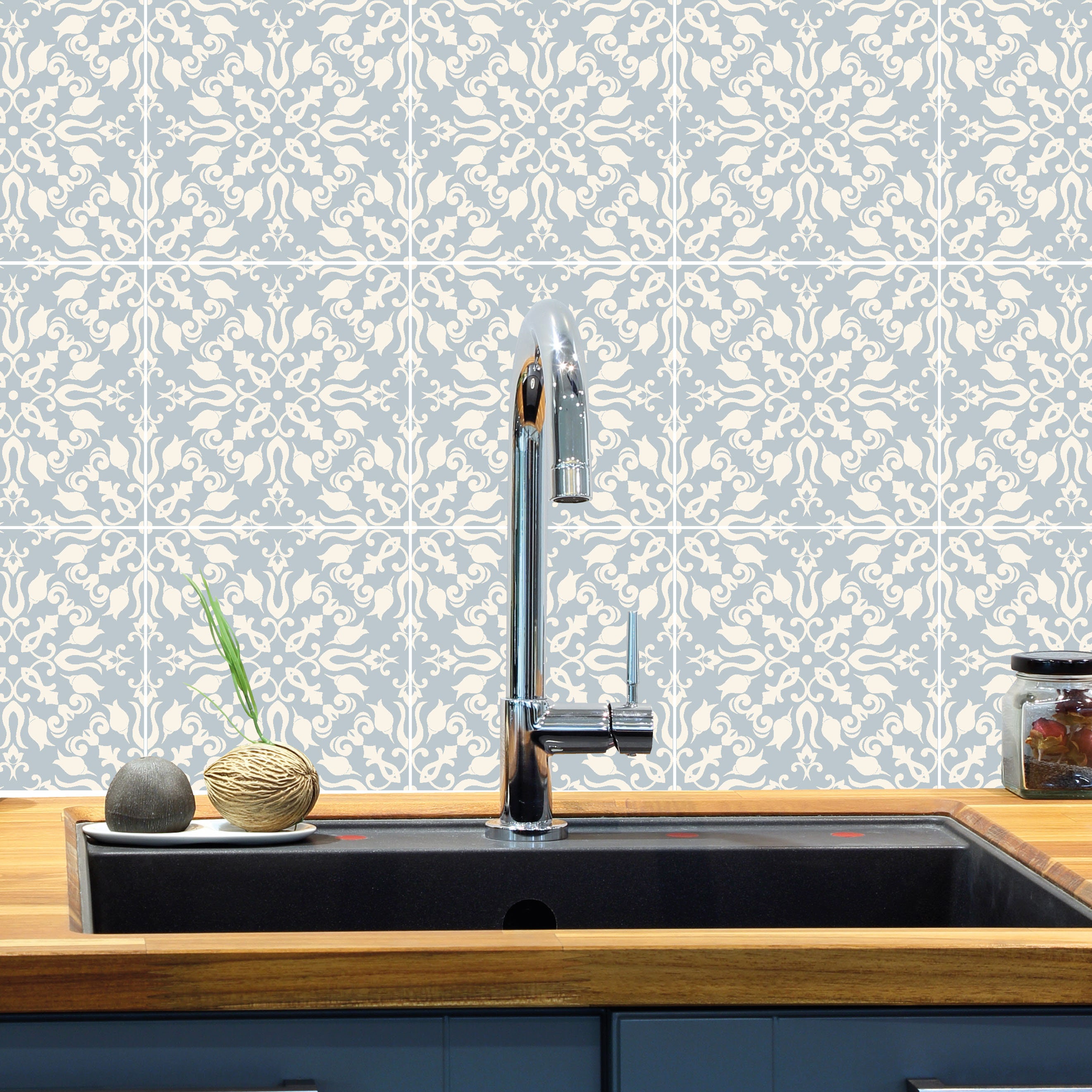 Tile Stickers Classic Blue Tile Decals TS-003-21 | Etsy